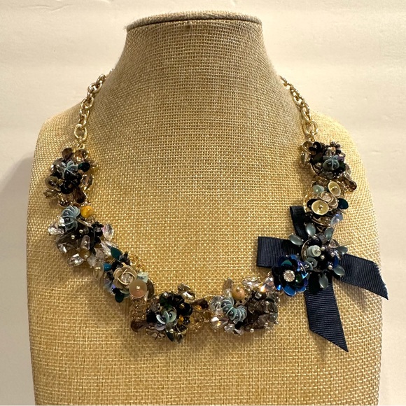 Talbots | Jewelry | Talbots Necklace Statement Gold Tone W Sequins ...